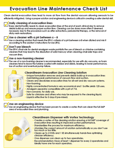 CleanStream Evacuation System Cleaner - Air Techniques